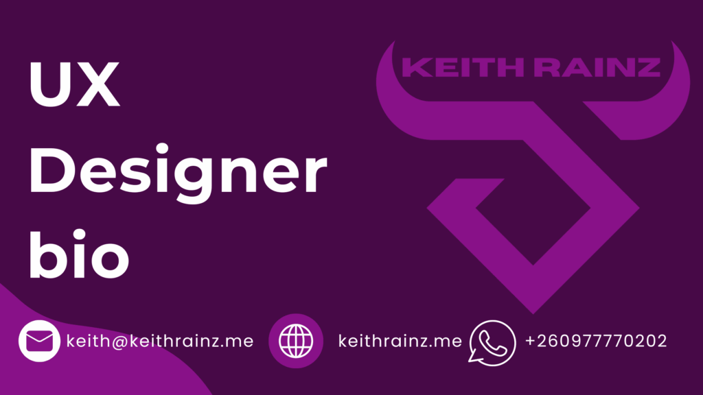 UX Designer bio | Keith Rainz
